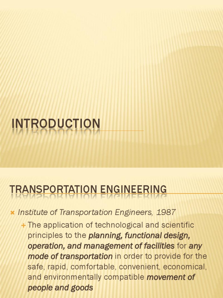 Introduction To Transportation Engineering PDF | PDF | Mode Of ...