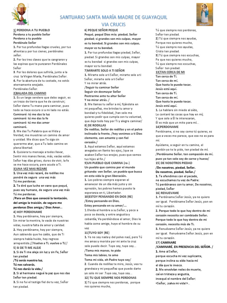 Cantos para Via Crusis-1 | PDF | Amor | Cristo (título)