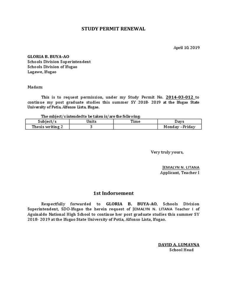 Study Permit Renewal | PDF | Graduate School | Social Institutions