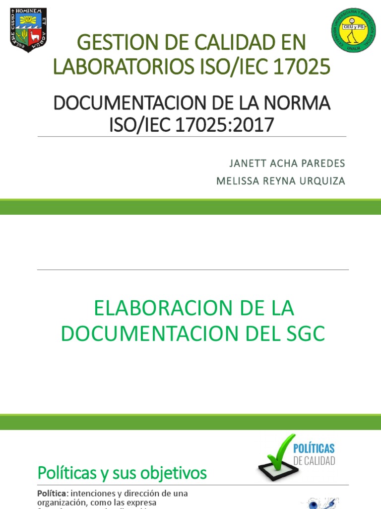 Documentación Iso 17025 2017 Ja Mu (Presentacion) Parte 02 | PDF | Gestión de la calidad ...