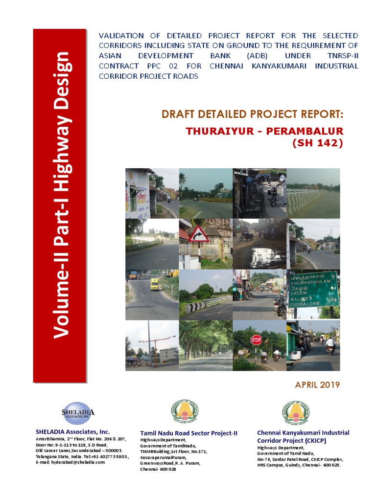 Perambalur Highway Design Report | PDF | Road | Transportation Engineering