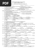 Pagsusulit Sa El Filibusterismo 1 | PDF