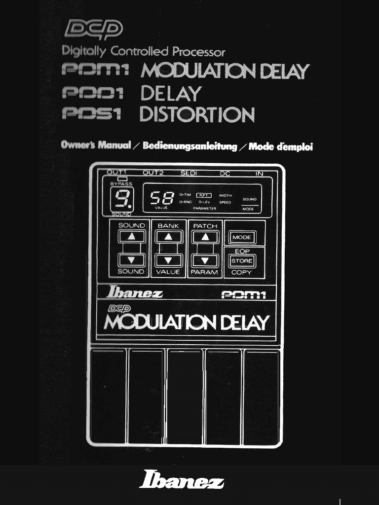 Ibanez Pdm1 Modulation Delay User Manual | PDF