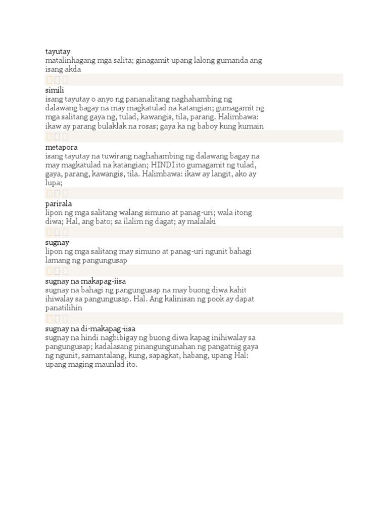 Filipino Words | PDF