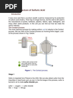 Contact Process for Sulfuric Acid Production | PDF | Sulfuric Acid ...