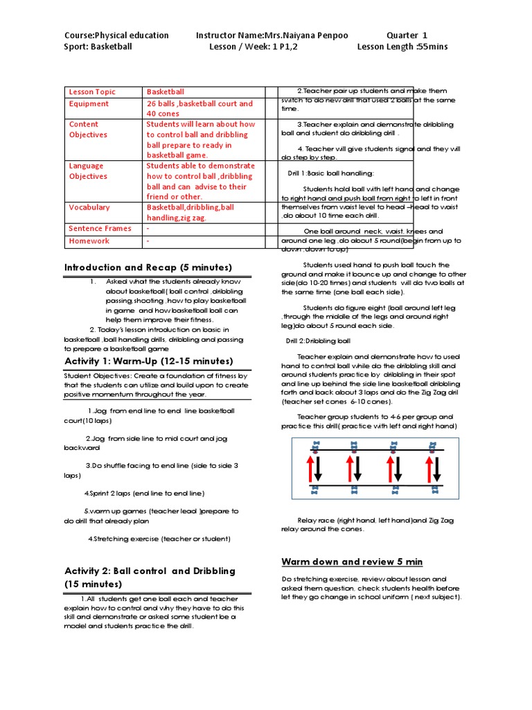 New Lesson Basketball Q 1 2018 | PDF | Physical Education | Games Of ...
