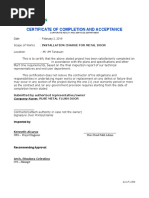 Construction Project Completion Certificate Template | PDF