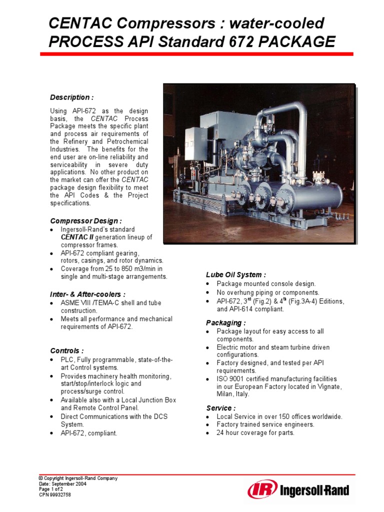 Water Cooled API 672 | Download Free PDF | Turbine | Factory