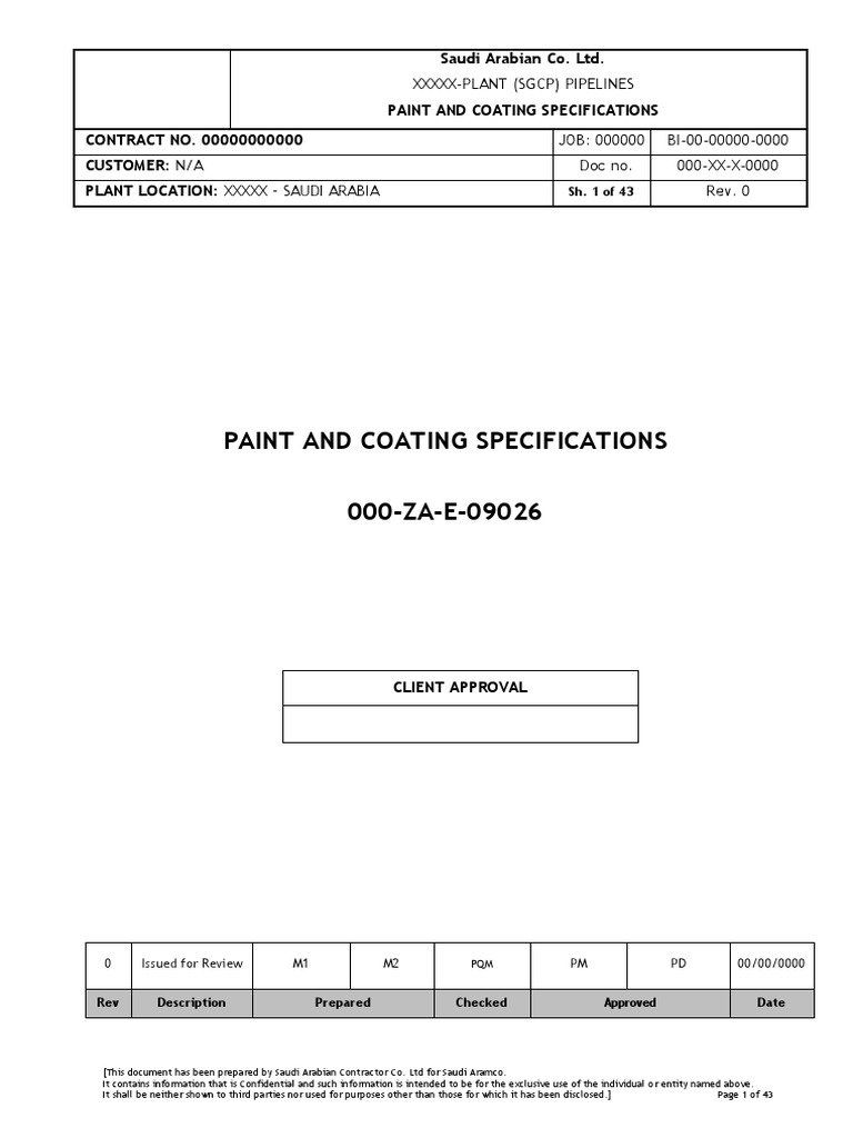Paint & Coating | Pipe (Fluid Conveyance) | Specification (Technical ...