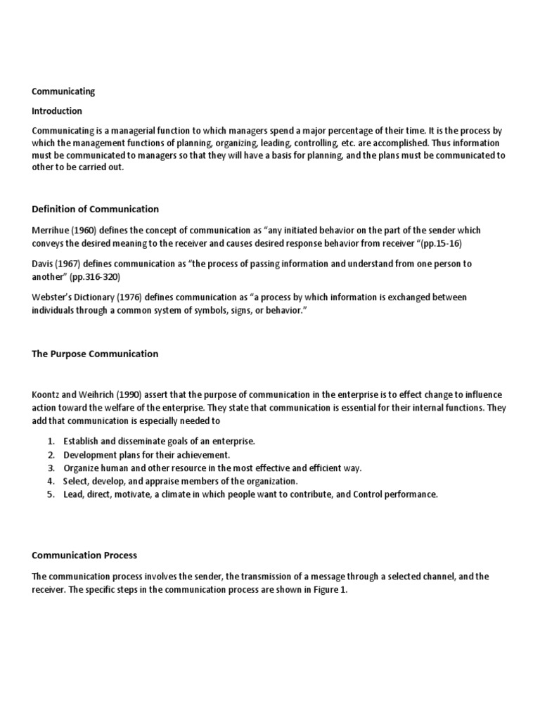 Definition of Communication: Communicating | PDF | Nonverbal ...