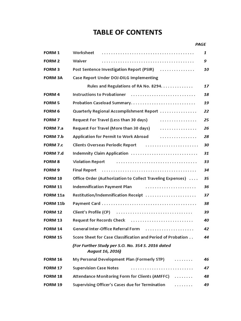 Probation Forms Pdf Pdf Probation Probation Officer