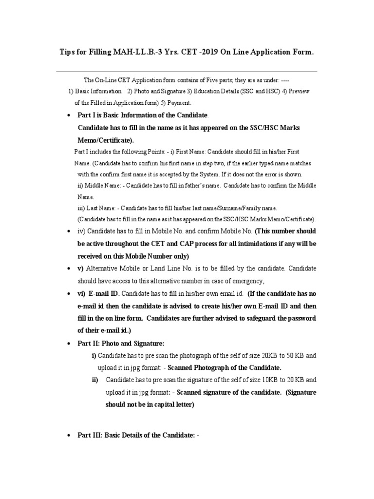 LLB 3 New Application Form Data 2019 | PDF | Postgraduate Education