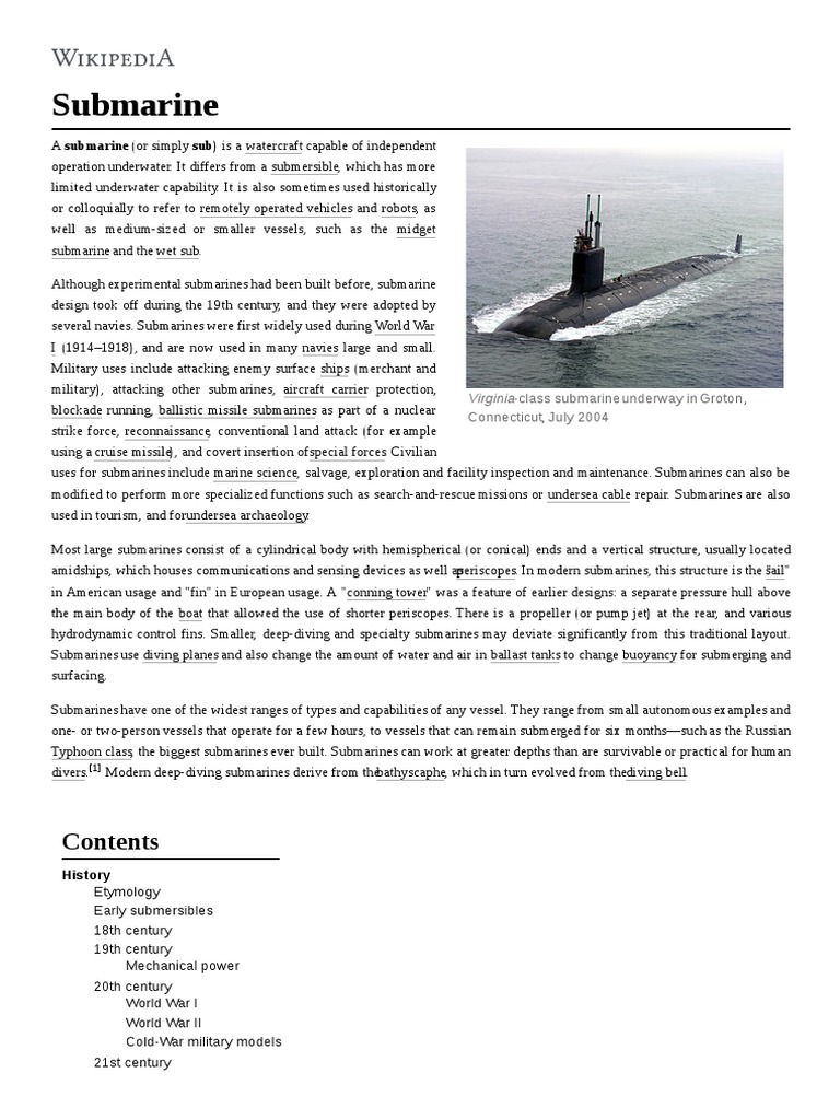 Submarine | PDF | Submarines | U Boats