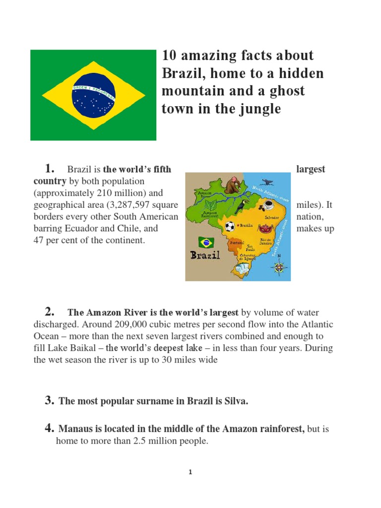 10 Amazing Facts About Brazil | PDF | South America | Brazil