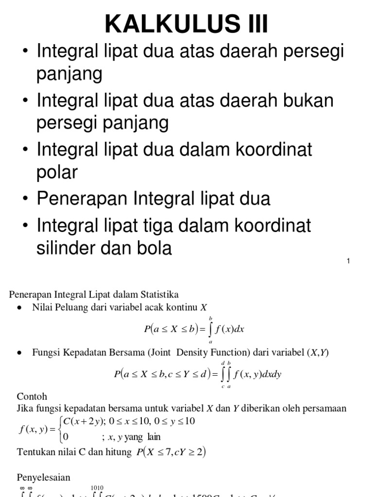 KALKULUS 3 - Materi Uas | PDF