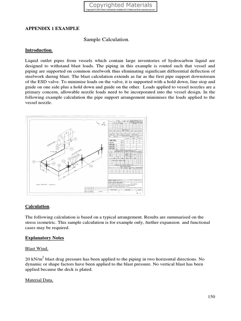 Sample Calculation: Appendix 1 Example | PDF | Stress (Mechanics ...