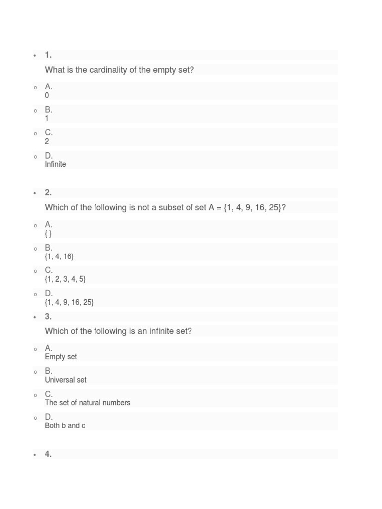 What Is The Cardinality of The Empty Set? | PDF | Kilowatt Hour | Numbers