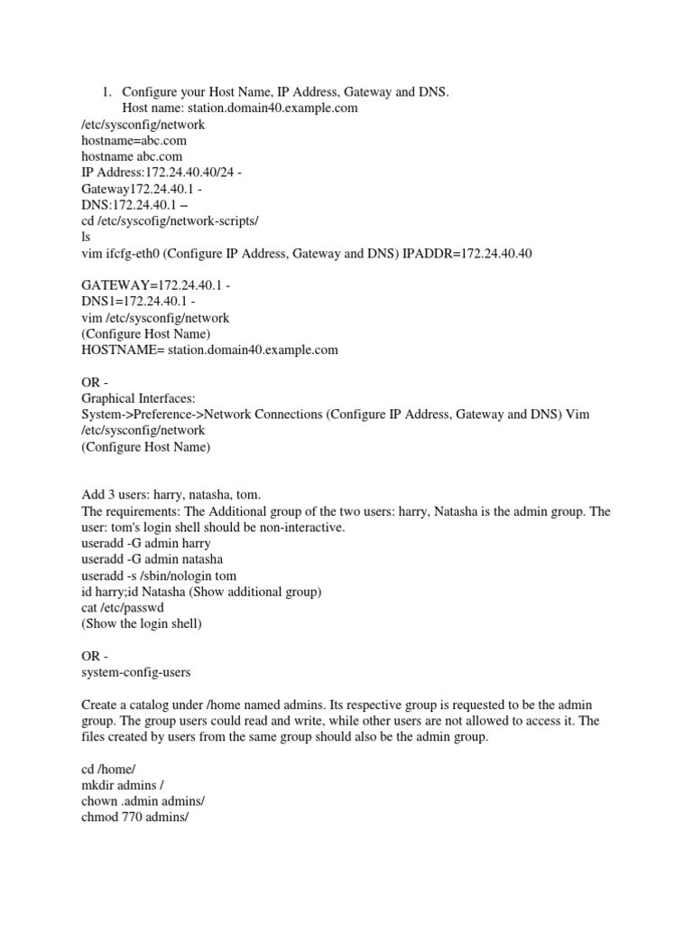 Red Hat Linux Questions | PDF | Superuser | Domain Name System