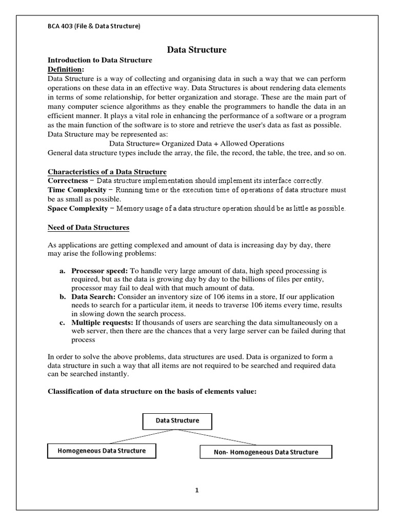 An In-Depth Look at Data Structures: A Classification and Comparison of ...