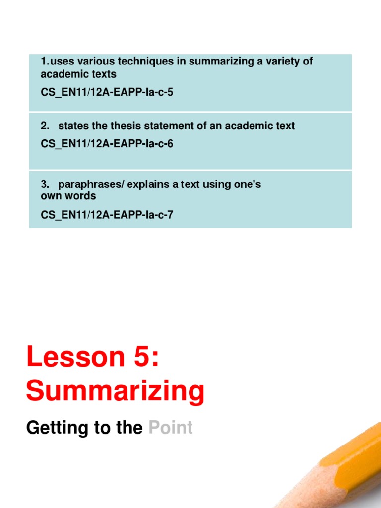 1.uses Various Techniques in Summarizing A Variety of Academic Texts CS ...