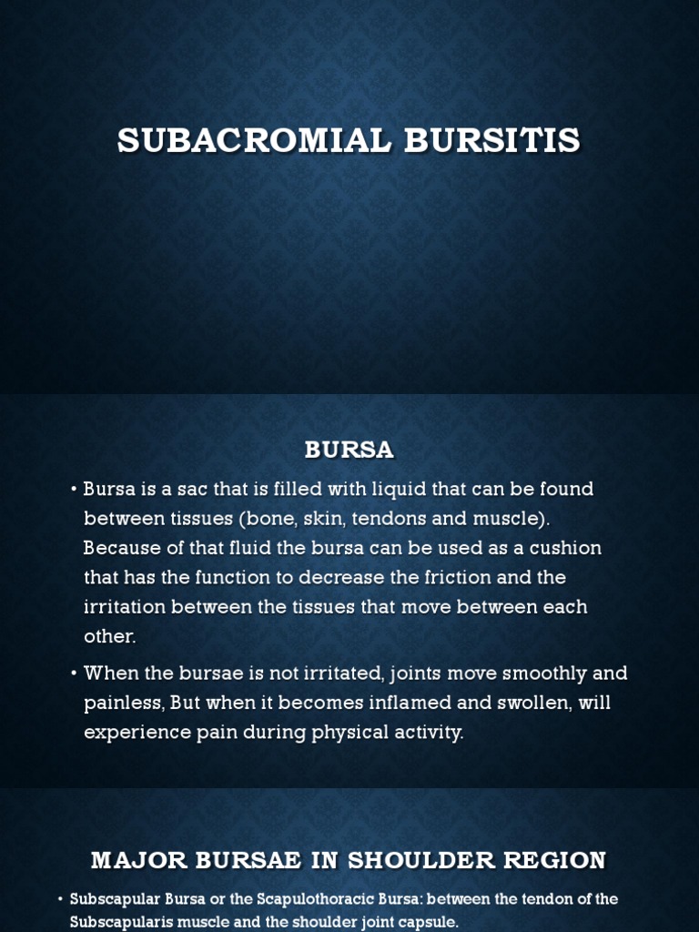 Subcoracoid Bursitis