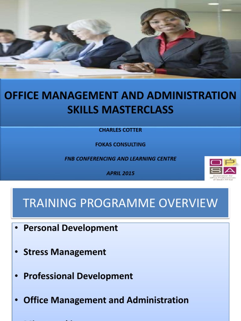 Office Management and Administration Skills Masterclass: FNB ...