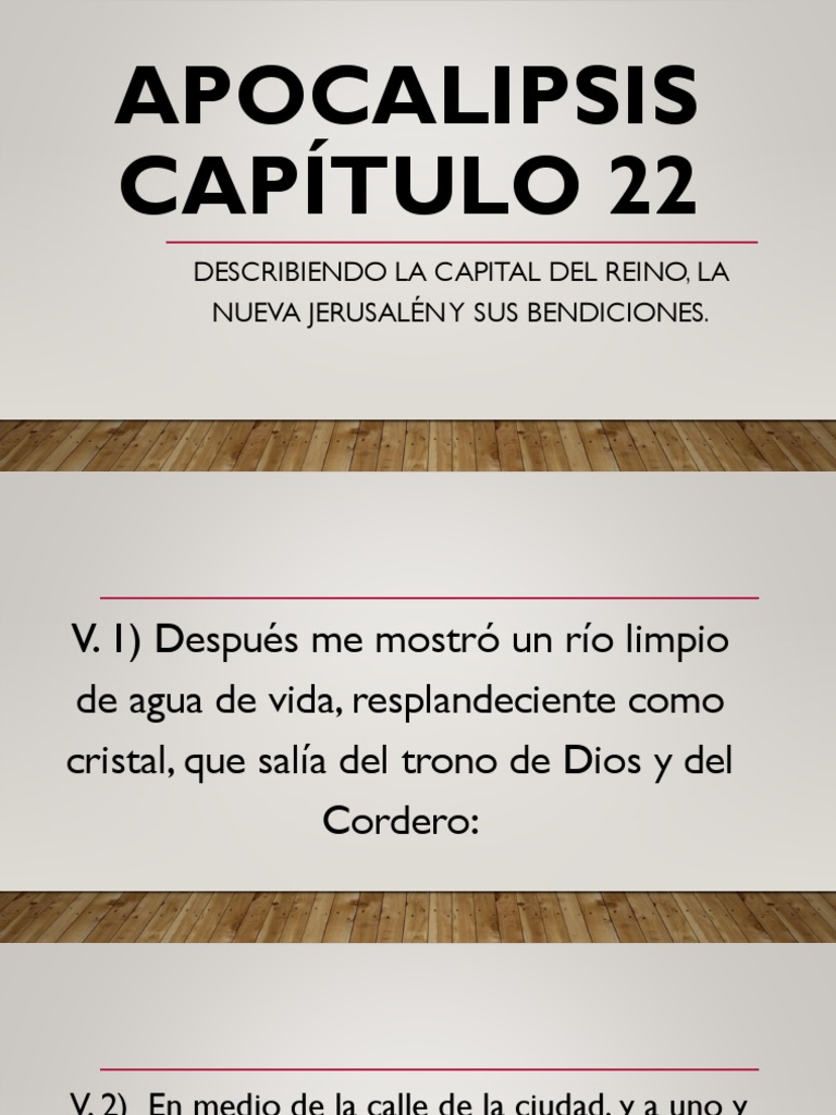 Apocalipsis 22 | PDF | Libro de revelación | Libros de reyes