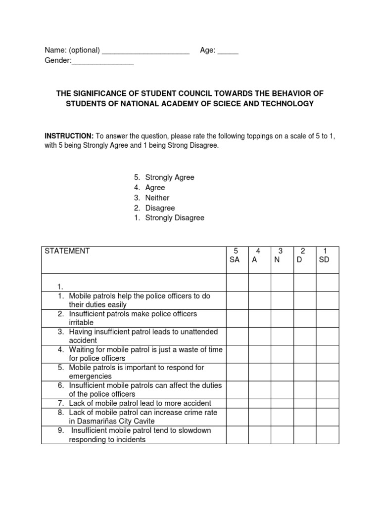 Impact of Student Council on Behavior | PDF