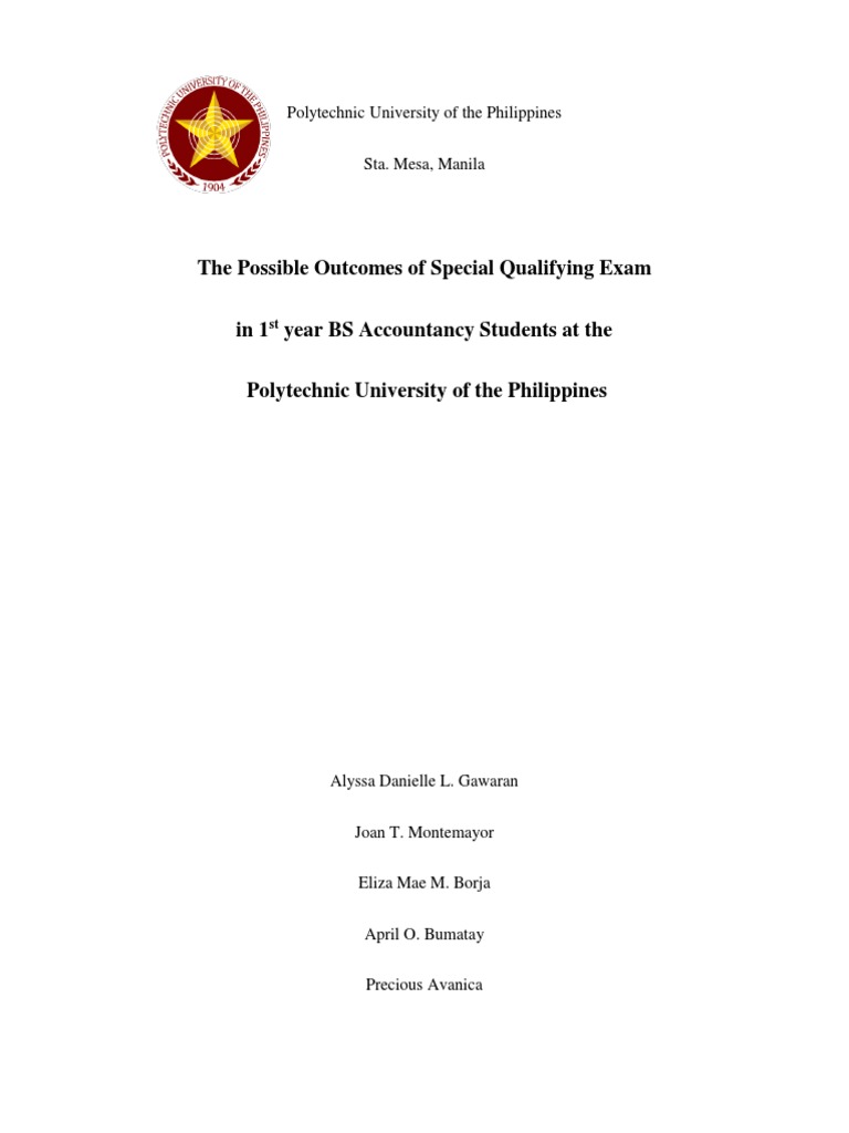 Outcomes of PUP's Special Qualifying Exam | PDF | Career & Growth