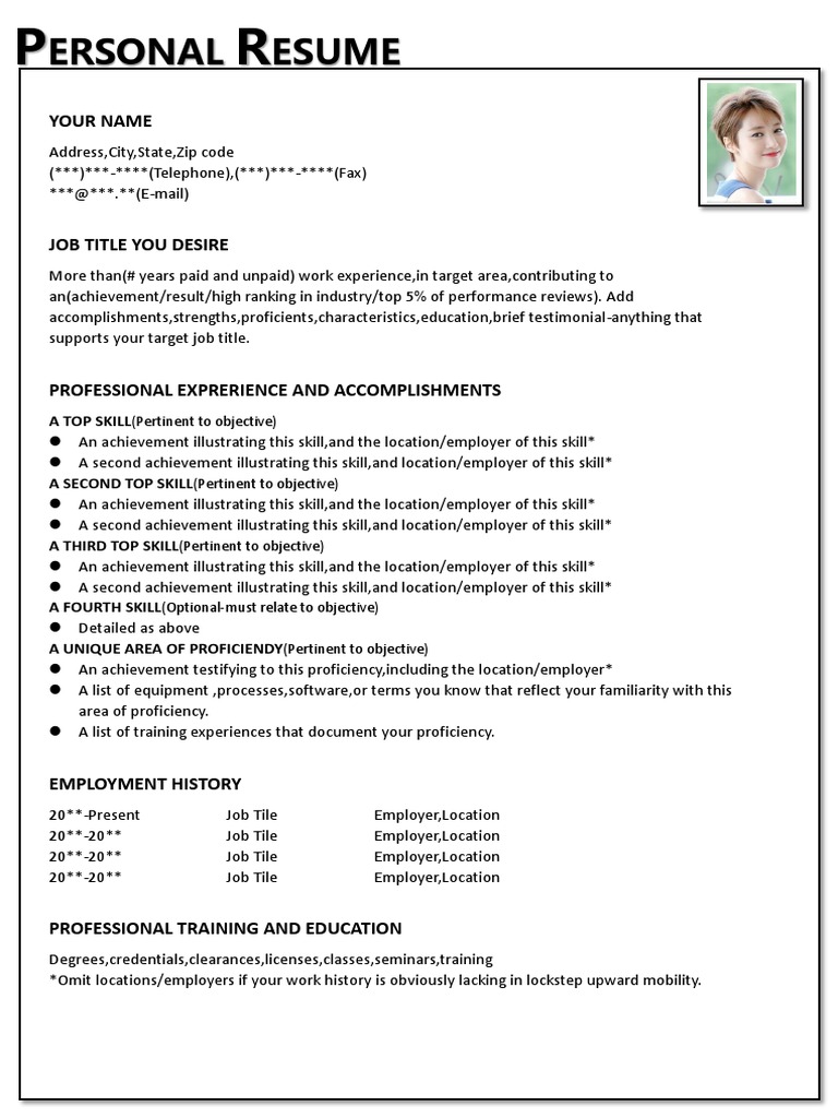 (General Resume) Simple Resume With One-Page 02-WPS Office | PDF