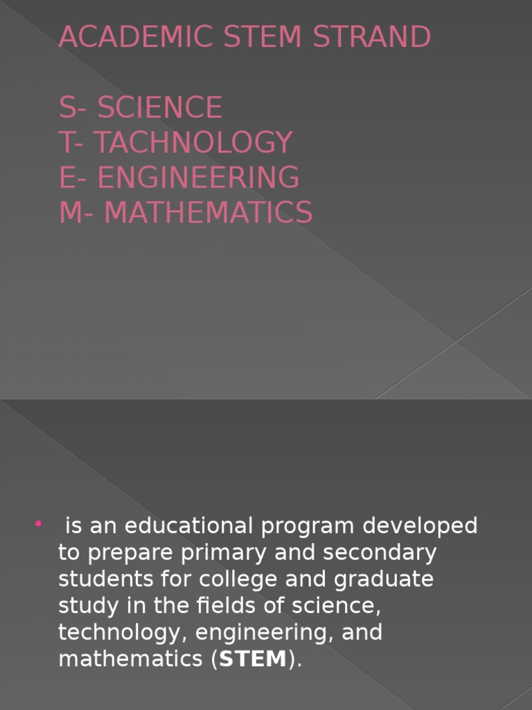 Academic Stem Strand | PDF | Science, Technology, Engineering, And ...
