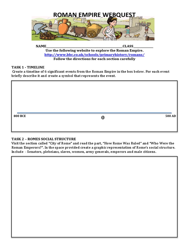 Roman Empire Webquest | PDF | Roman Legion | Roman Empire