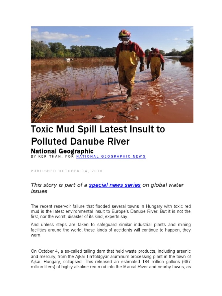 Toxic Mud Spill Latest Insult To Polluted Danube River: National ...