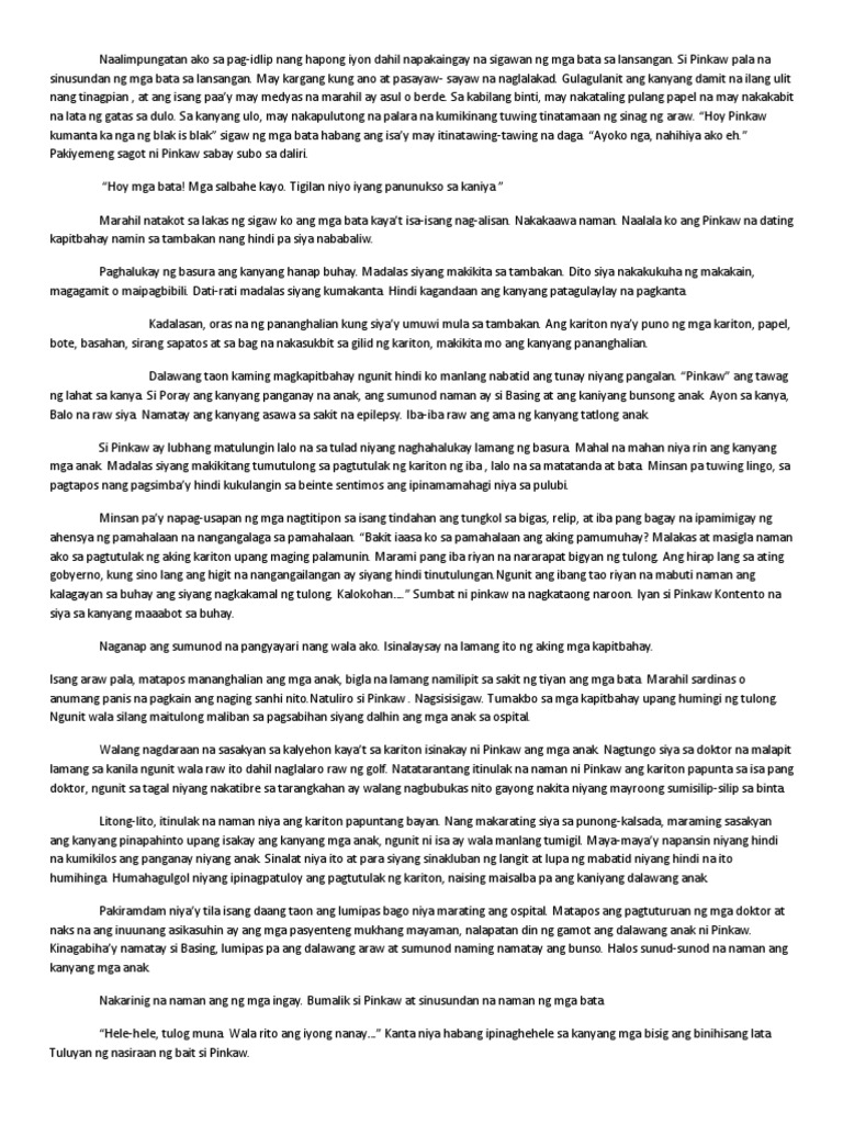 Si Pinkaw Buod | PDF