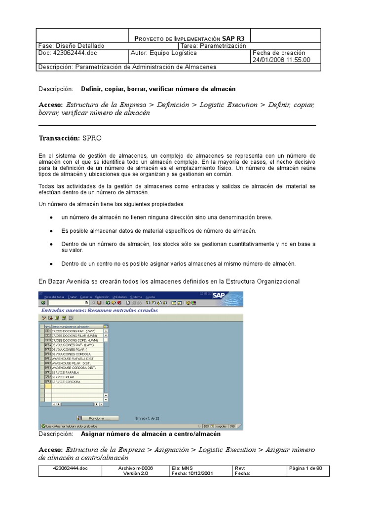ZWM - GC01 (Manual de Customizing de WM) | PDF | Almacén | Archivo de ...