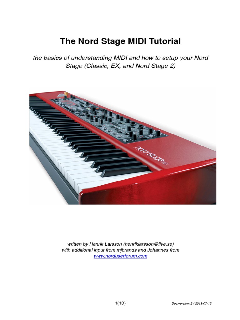 Nord Stage MIDI v2 | PDF | Synthesizer | Piano