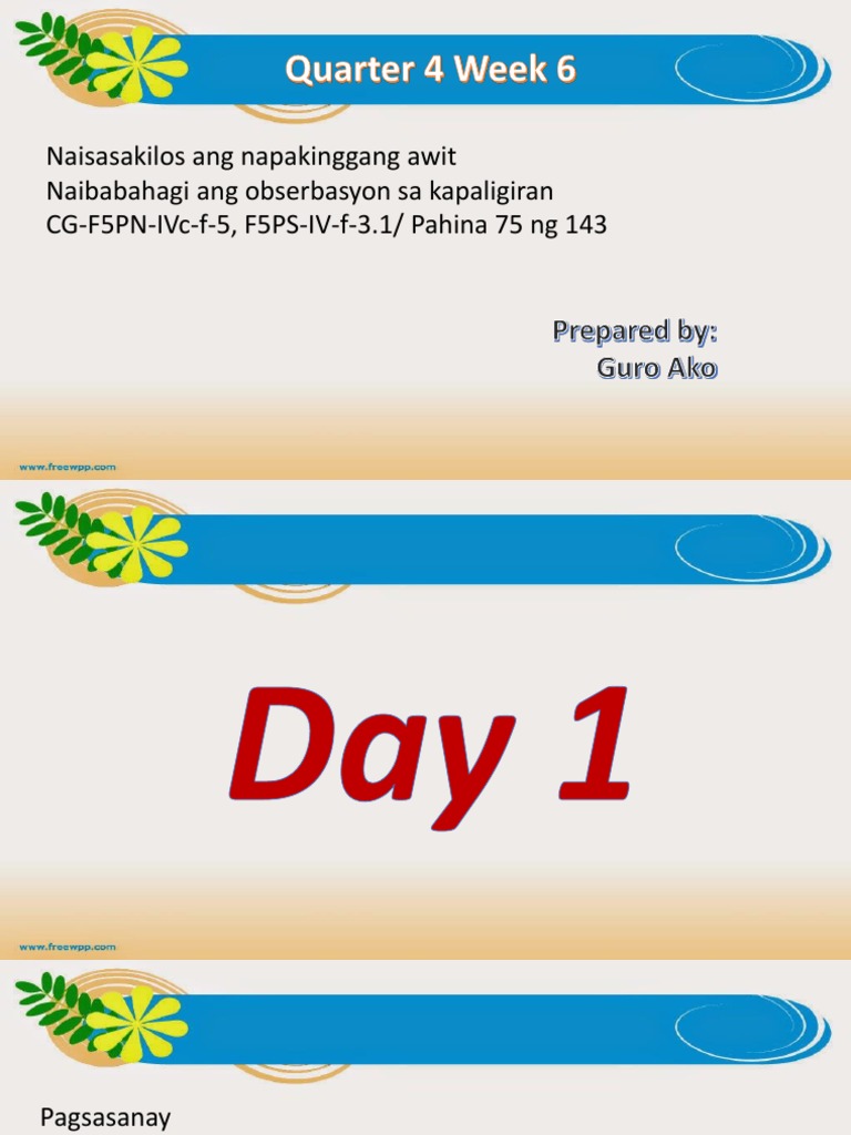 Filipino 5 Q4 Week 6 | PDF