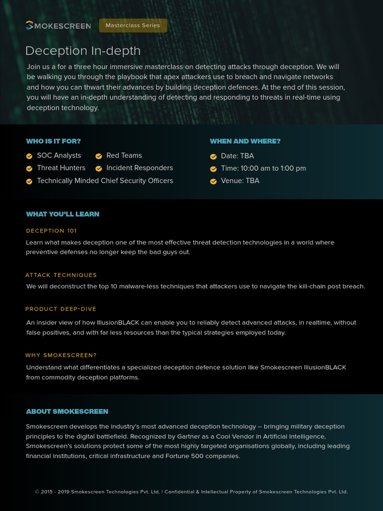 Deception In-Depth: Who Is It For? When and Where? | PDF