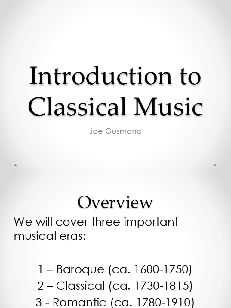 Introduction To Classical Music | PDF | Johann Sebastian Bach | The ...