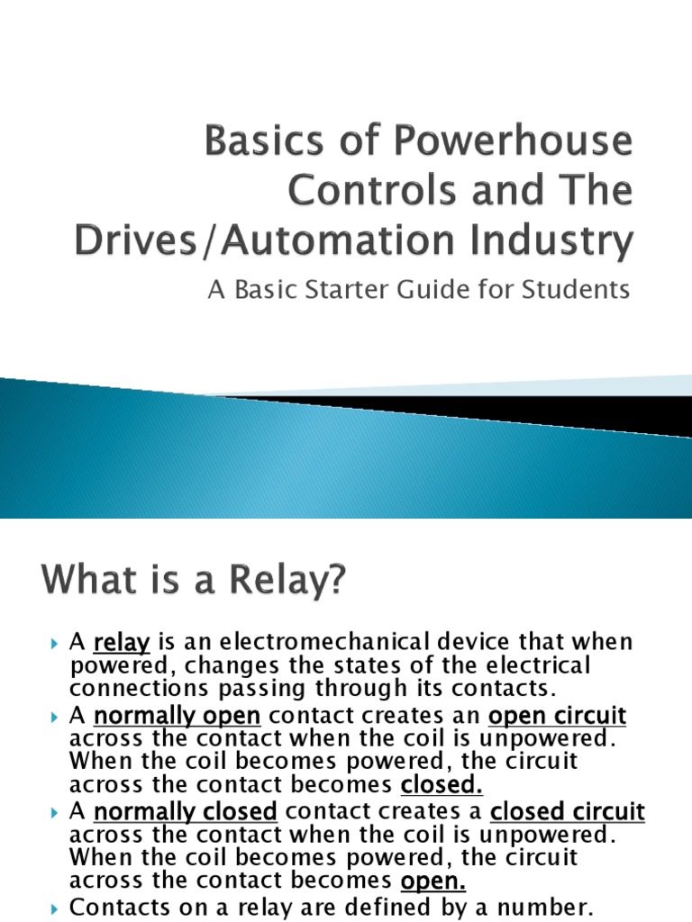 Basics of Powerhouse Controls and The Drives | PDF | Programmable Logic ...