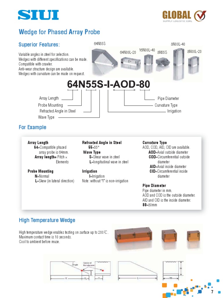 Phased Array Probe Wedges | PDF | Refraction | Waves