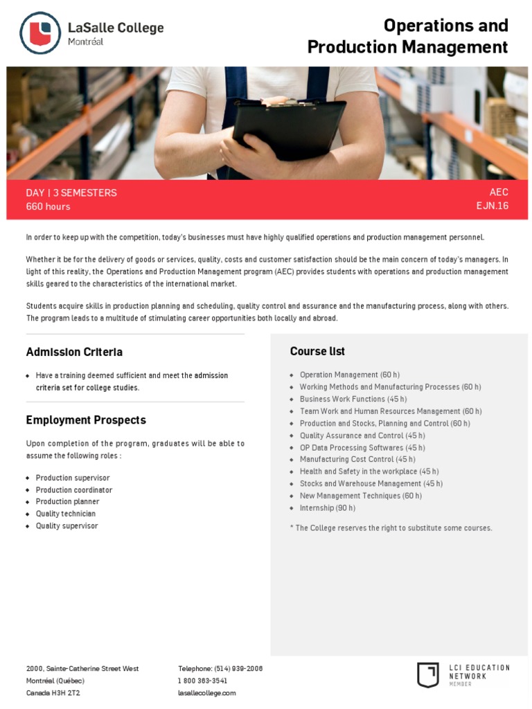 Aec Operation Management Courses PdfBrochure en | PDF | Laptop ...