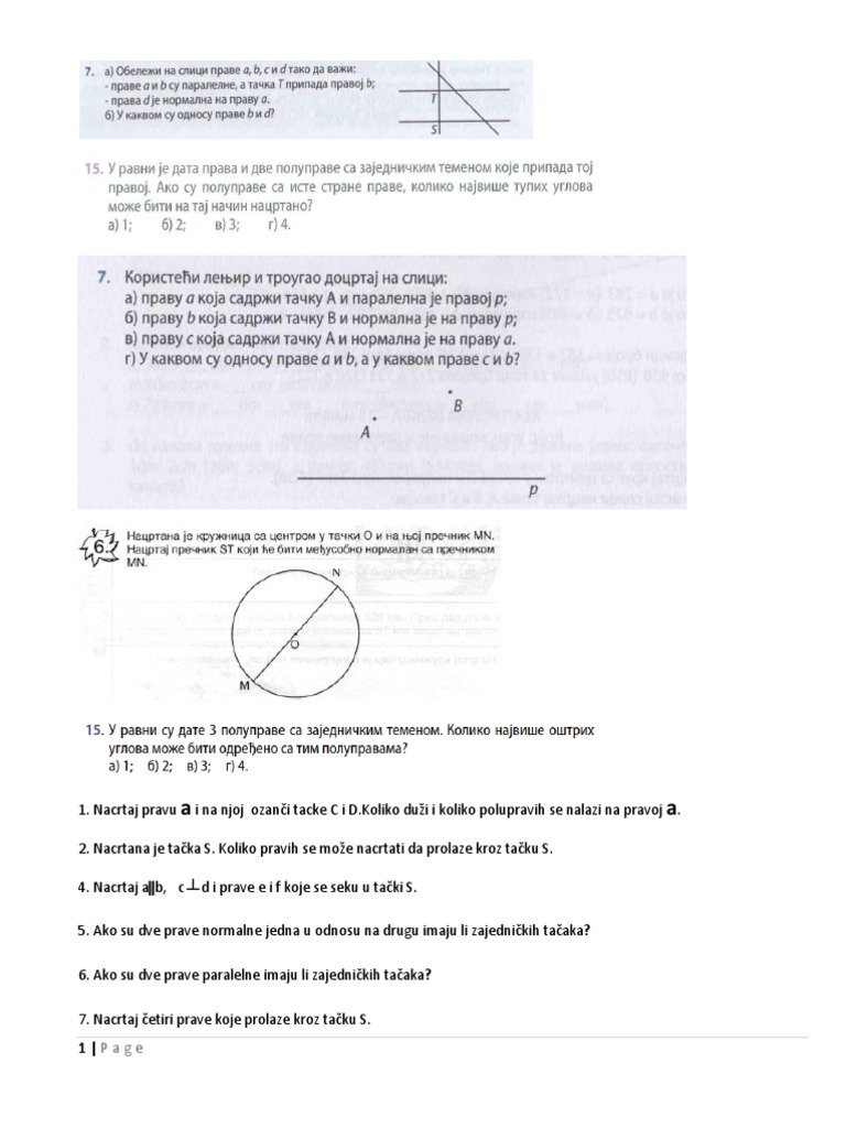 Geometrija 3. Razred Zadaci | PDF