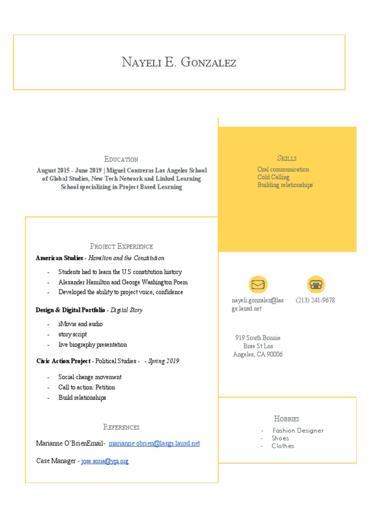 Nayeli G Resume | PDF