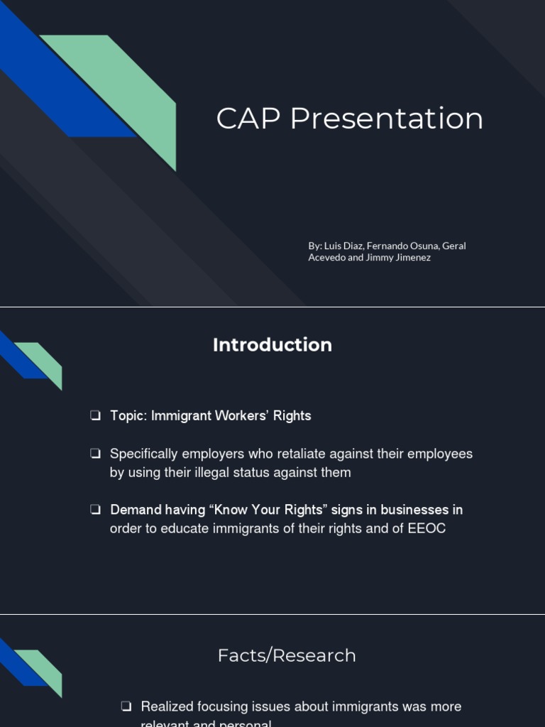 Cap Presentation | PDF
