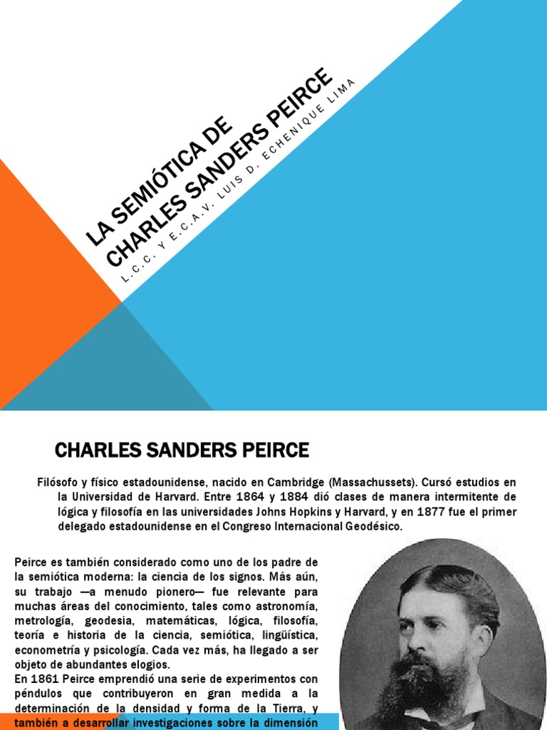 La Semiótica de Charles Sanders Peirce | PDF | Charles Sanders Peirce ...