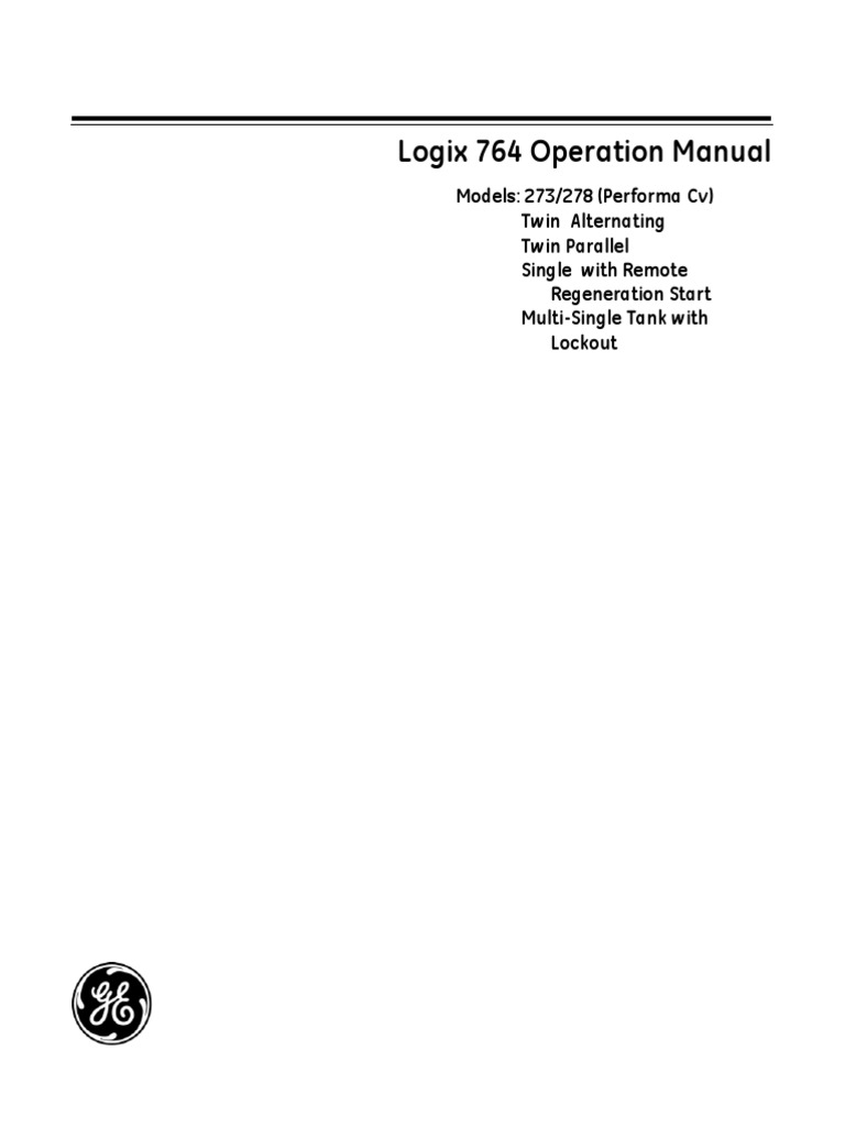 Performa CV Logix 764 Manual | PDF | Plumbing | Water Heating