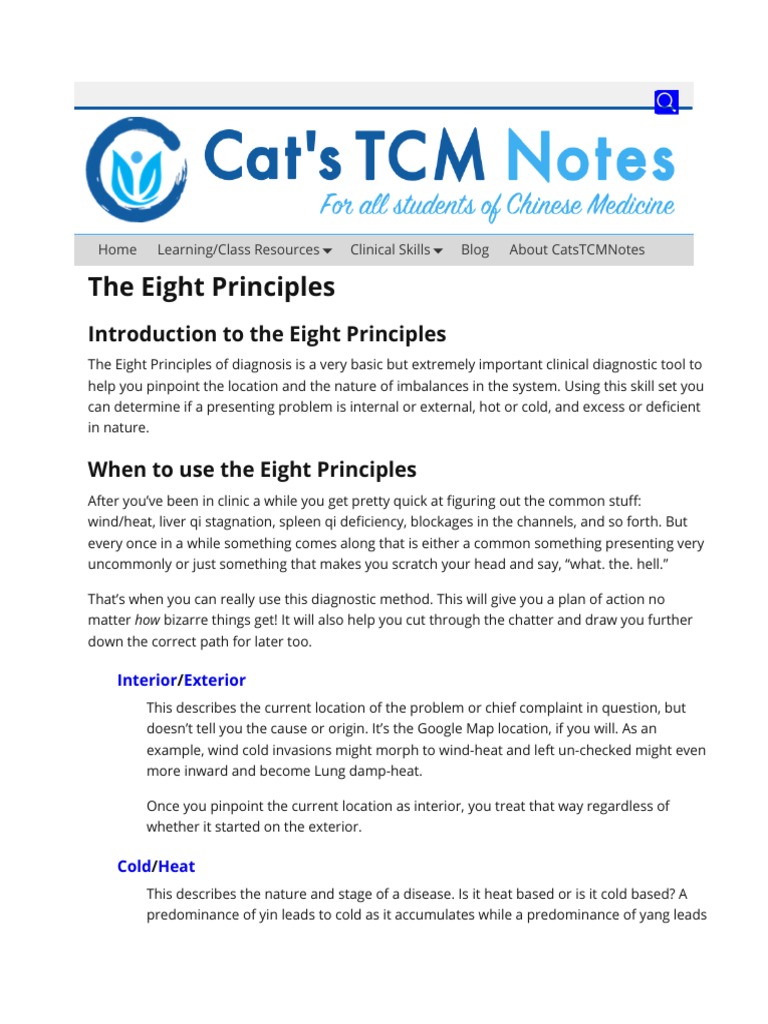 The Eight Principles | PDF | Yin And Yang