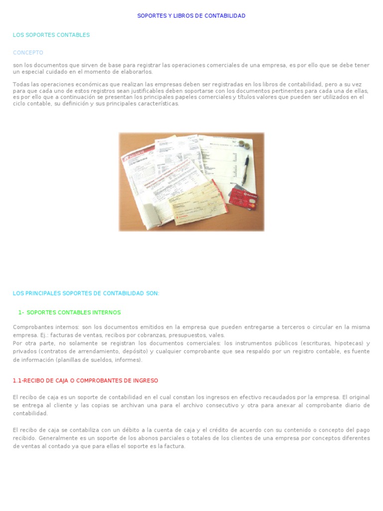 Soportes Contables | PDF | Contabilidad | Cheque