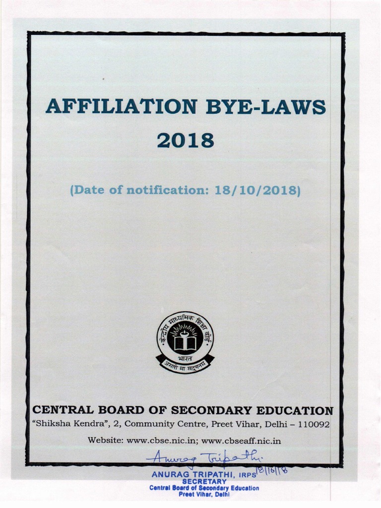 Affiliation Bye Laws 2018 Pages 3 74
